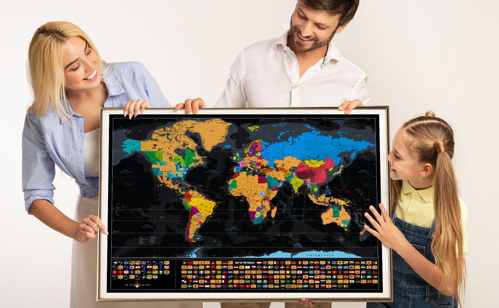 The Best Way to Frame a Scratch Map!