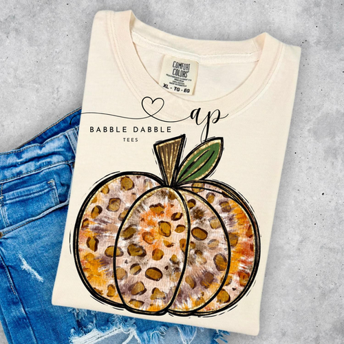 Leopard Fall Pumpkin 2024 | Babble Dabble Tees
