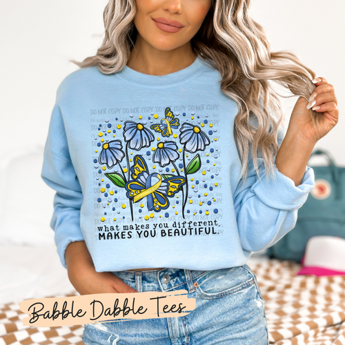 What Makes You Different - Makes You Beautiful Down Syndrome Awareness | Babble Dabble Tees