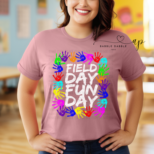 Field Day Fun Day Hands | Babble Dabble Tees