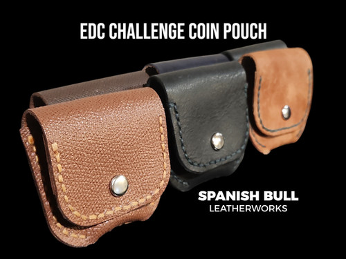 EDC CHALLENGE COIN POUCH | Spanish Bull Leather