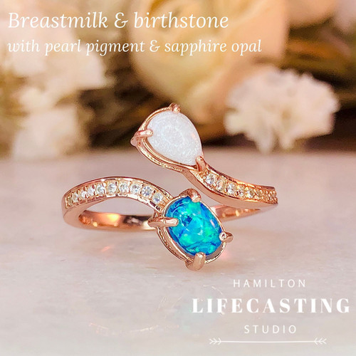 Gemini Inclusion Ring - Adjustable | Hamilton Lifecasting