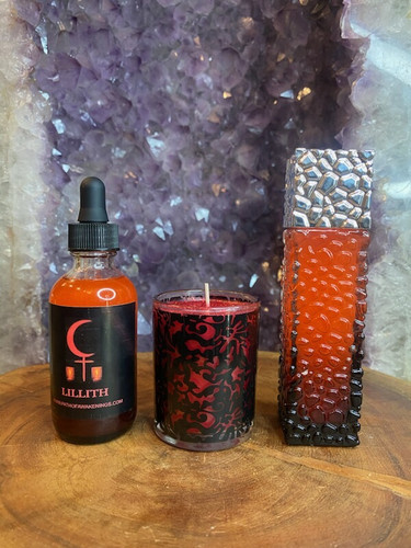 Lilith Oil, Votive Candle and Perfume bundle | Path of Awakenings