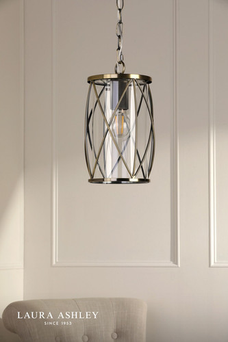 Laura Ashley Beckworth Ceiling Lantern Antique Brass and Glass | manor ...