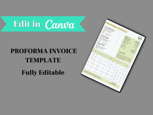 Editable Proforma Invoice with Canva! | ANM Consultancy