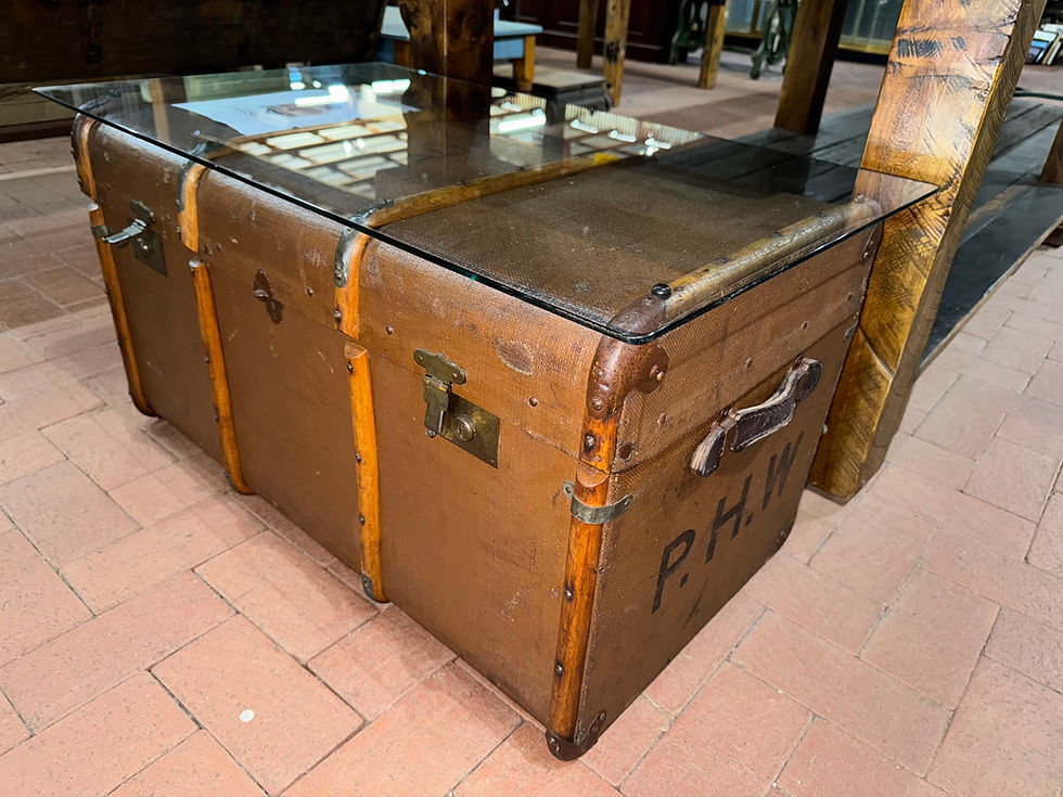 Steamer Trunk Coffee Table | Burning Mt. Antiques
