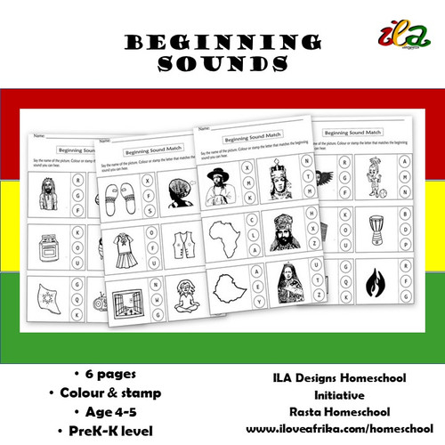 Beginning Sounds Stamp and Colour | iloveafrikadesigns