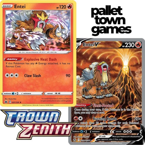Entei - Crown Zenith (CRZ) & Entei V - Crown Zenith: Galarian Gallery ...
