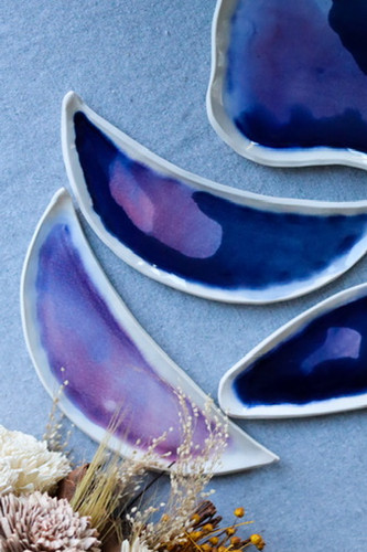 Crescent Moon Plate | White Lotus Pottery