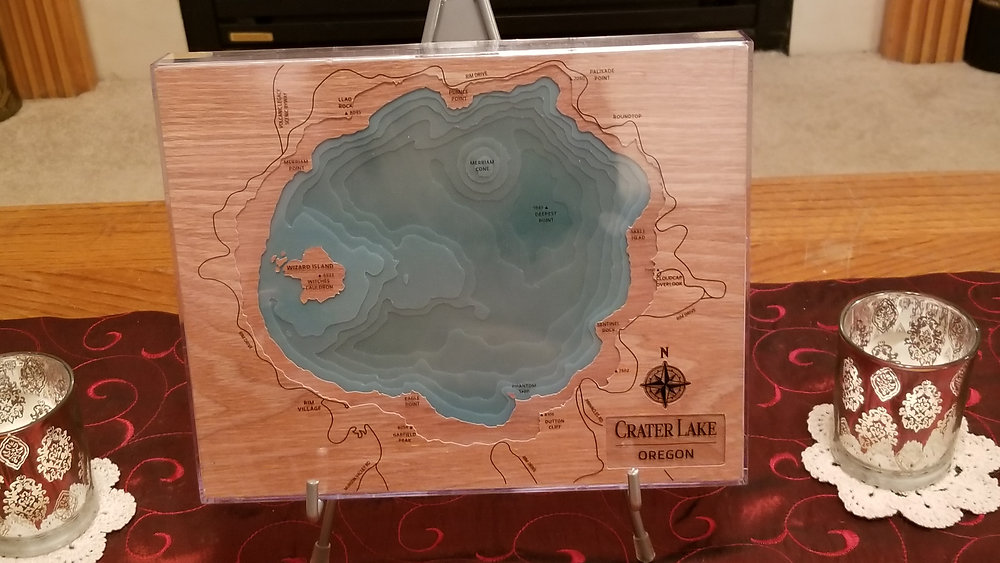 Glass Crater Lake Bathymetry Map Glass Crater Lake Bathymetry Map