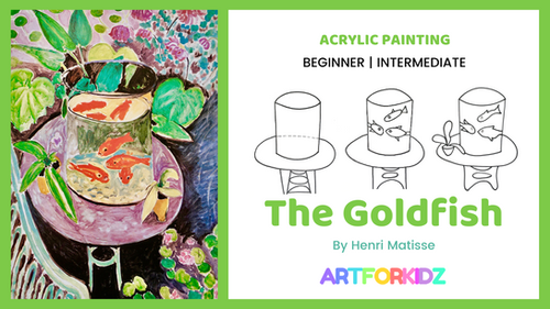 Matisse Inspired 'The Goldfish' | Oil Pastels | Sharpies | Artforkidz
