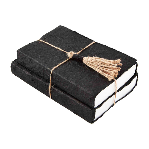 Blk Gray Covered Book Stack | Spaces
