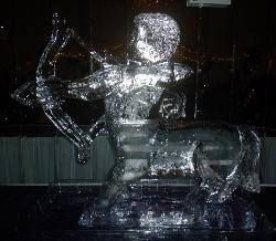 Centaur sagitarius symbol | ice and fruits