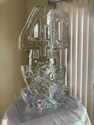 Double shot luge with 40 | ice and fruits