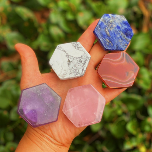 Hexagon Natural Stone Device Grip | SCSANDALS