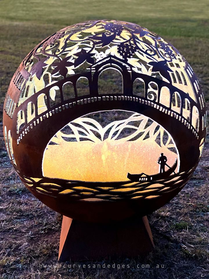 Fire Pit Spheres | Curves and Edges Metal Art