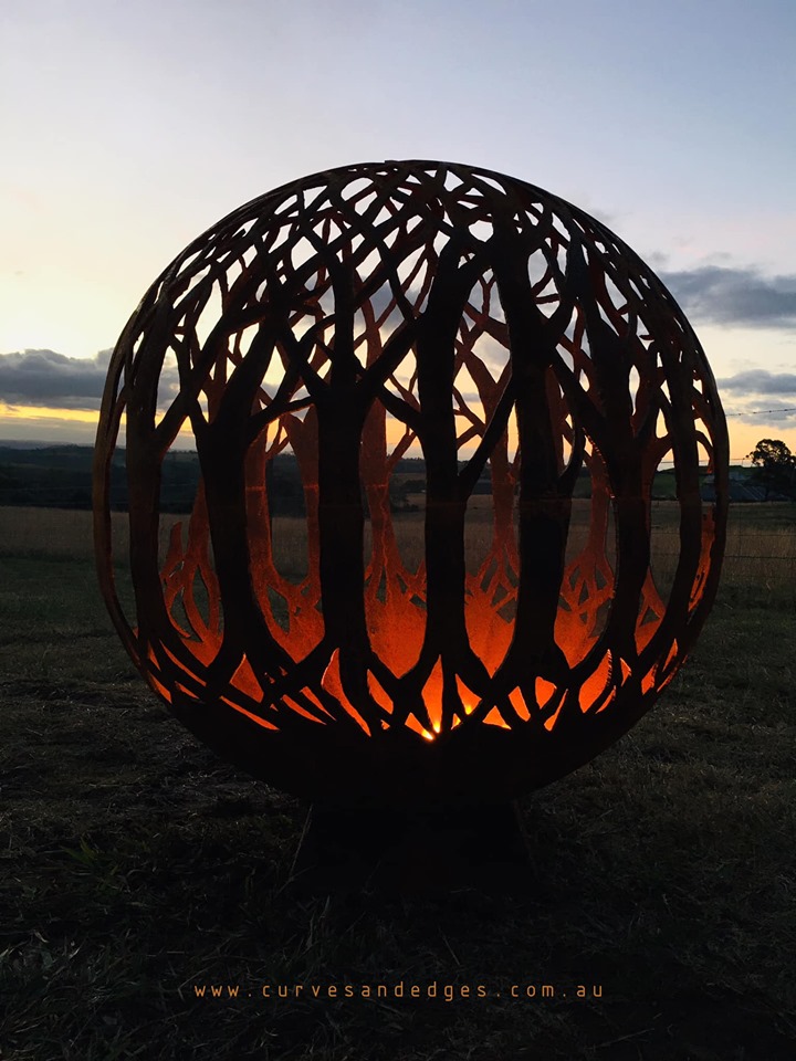 Fire Pit Spheres | Curves and Edges Metal Art