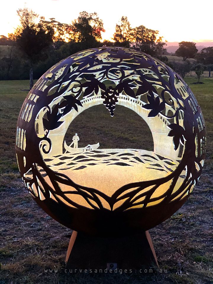 Fire Pit Spheres | Curves and Edges Metal Art