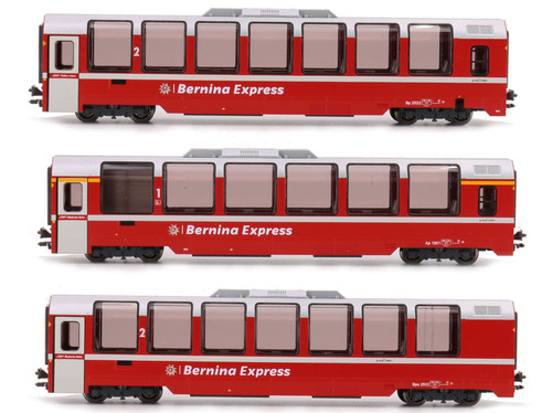 Kato 10-1655 Rhaetian Railway Bernina Express (new logo) Basic 3Cars ...