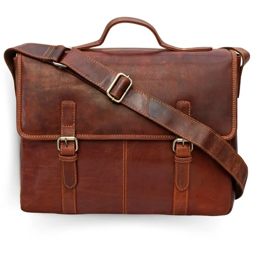 Leather bridge briefcase | Winston's Leather