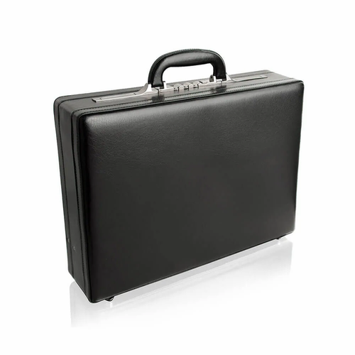 Black Bonded Attache 18″ Multi Compartments Single Combination Lock ...