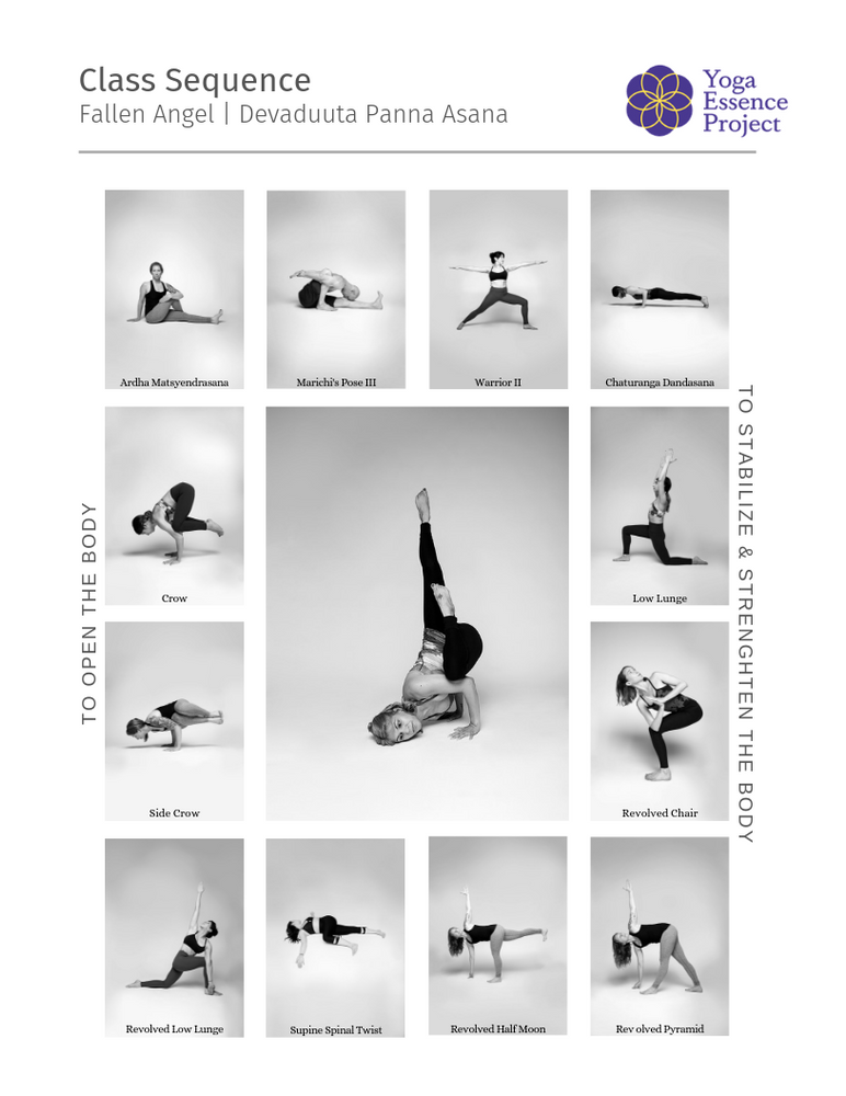 Peak Pose Yoga Sequence: Fallen Angel Devaduuta Panna Asana The Essence ...