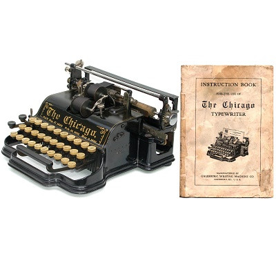 Chicago No.1 Typewriter Instruction Manual | Antique Typewriters