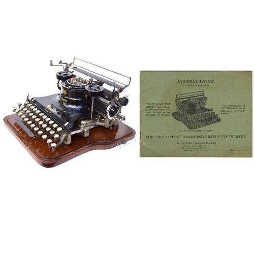 Hammond Multiplex 2nd Model Typewriter Instruction Manual | Antique ...