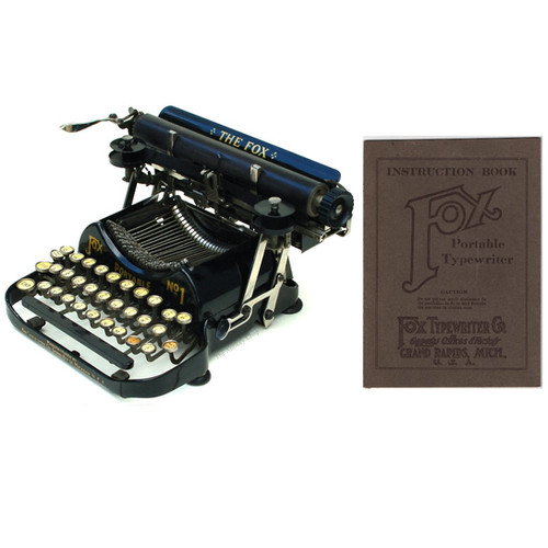 Fox No.1 Portable Typewriter Instruction Manual | Antique Typewriters