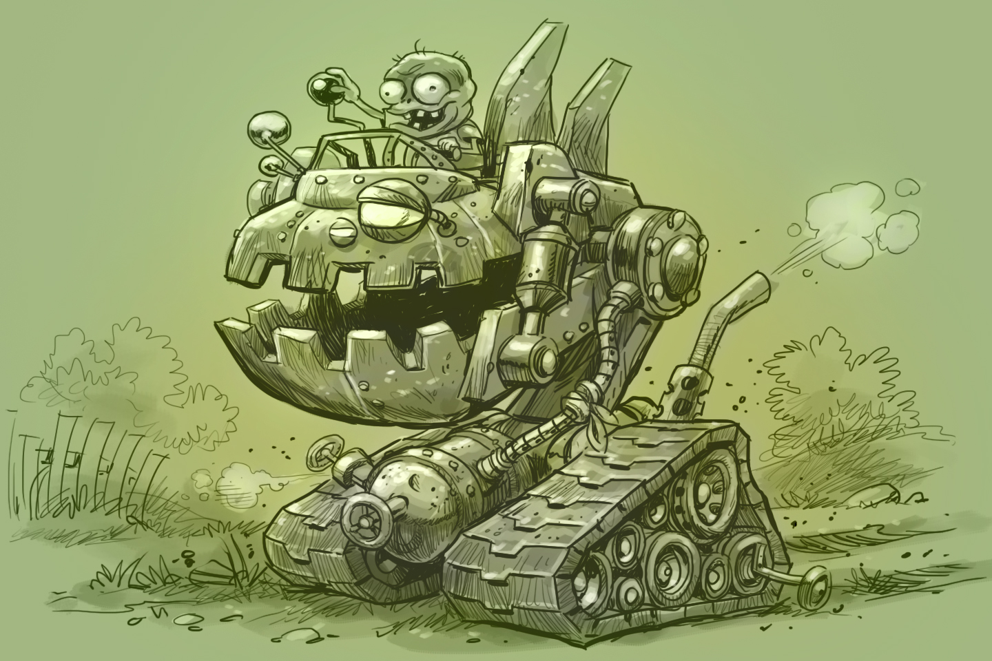 Plants vs Zombies: Garden Warfare Concept art by Hazetoonz