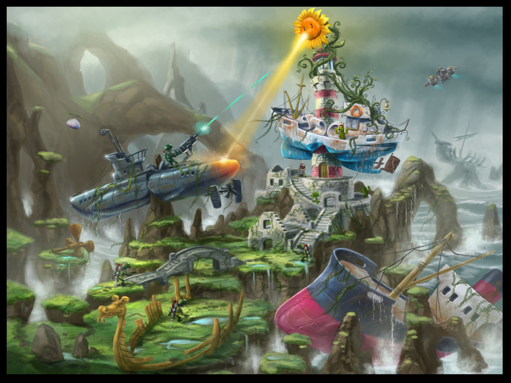 Plants vs Zombies: Garden Warfare Concept art by Hazetoonz