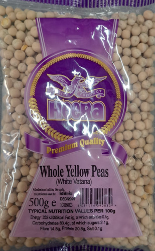 Heera Whole Yellow Peas 500g | E Dukan Ltd