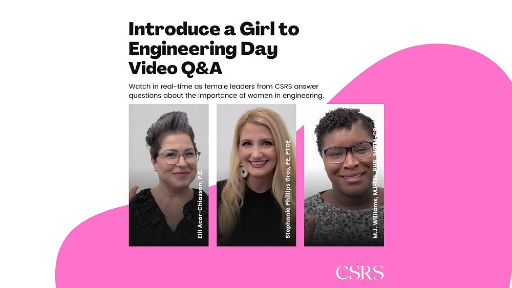 CSRS | Day 4: Introduce a Girl to Engineering Day (Watch Live)