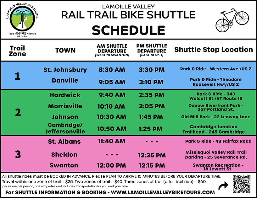 Lamoille Valley Rail Trail Bike Shuttle | Lamoille Valley Bike Tours