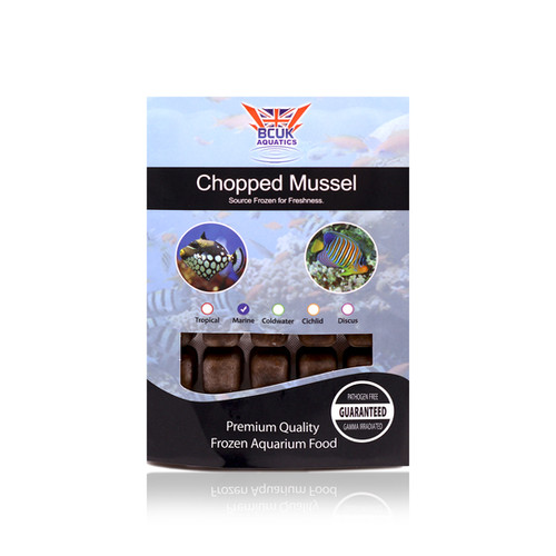 BCUK Frozen Fish Food Chopped Mussel 100g | AdzAquatics