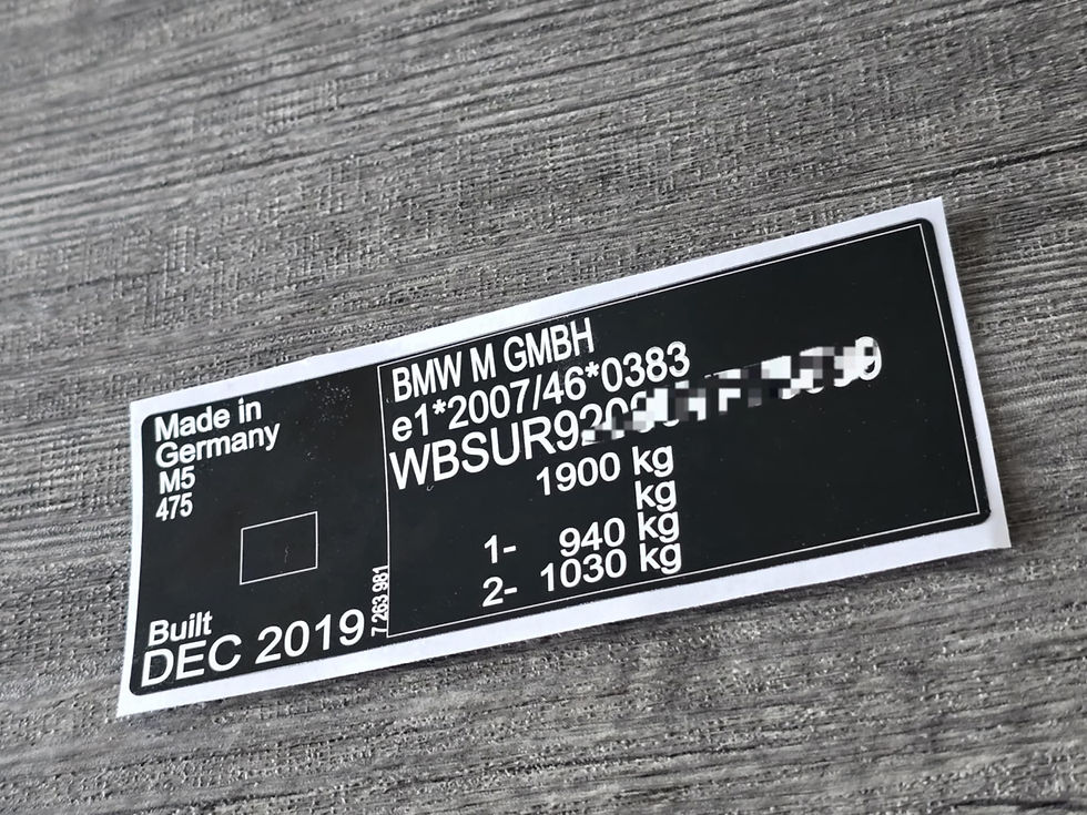 VIN Shield | Replacement VIN Stickers uk