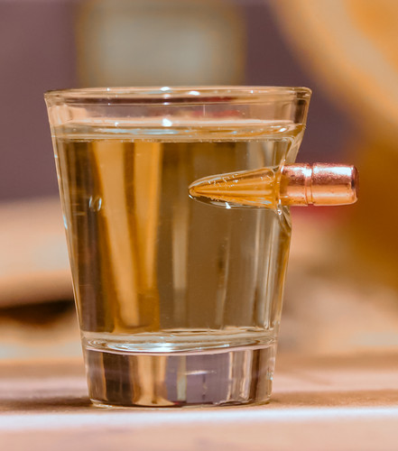 gfun360 Tequila Shot Glass With Bullet (Clear) | gfun360