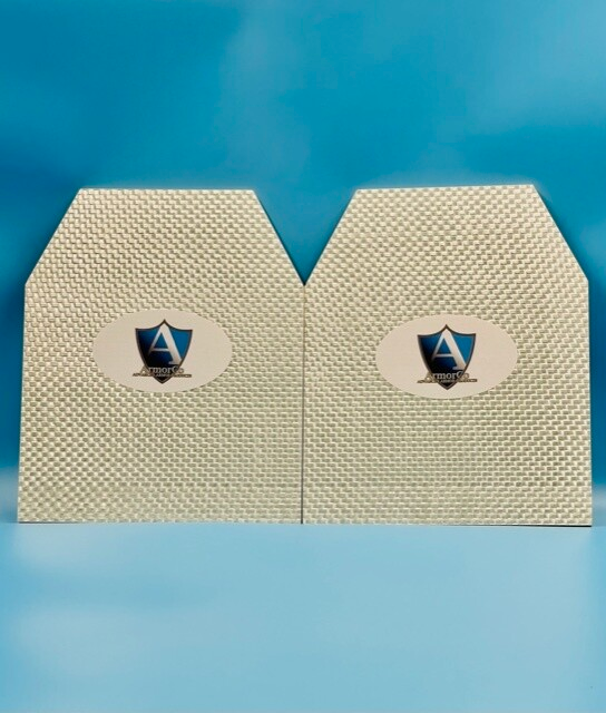 TWO UL 752 Level 3 Fiberglass Flat 10"x12" SAPI Cut Inserts.