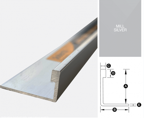 Mill finish L shape Trim | Bayside Tiles