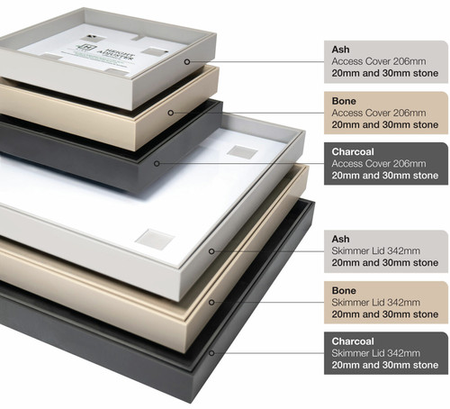 HIDE Full polymer skimmer lid 342mm | Bayside Tiles