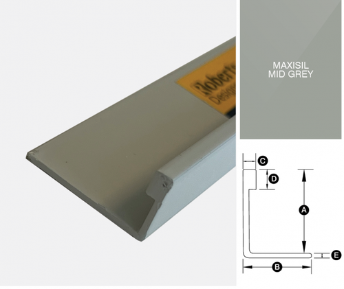 Maxisil Mid Grey L shape Trim | Bayside Tiles