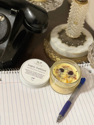 Legal Justice Intention Candle | Feather & Sage Apoth