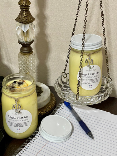 Legal Justice Intention Candle | Feather & Sage Apoth
