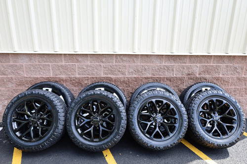 20'' Black Snowflake Wheels On Nitto Ridge Grappler AT's Silverado ...