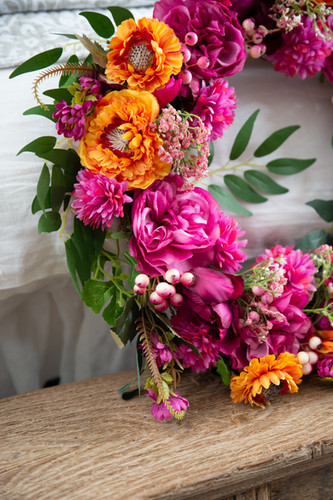 Naples Sunset Vibrant Mixed Floral Wreath | RoundWreath