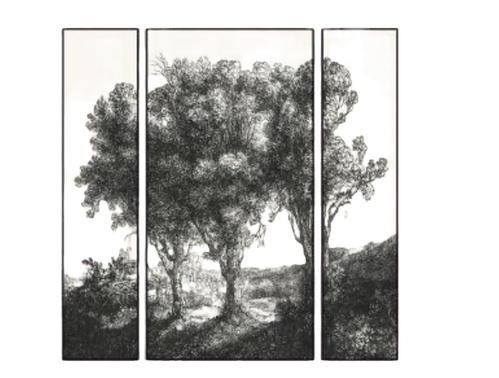 Etched Triptych | Evan Gray Design