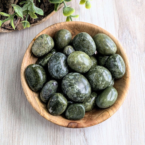 Green Epidote Tumbled Stone | Crystal Musings