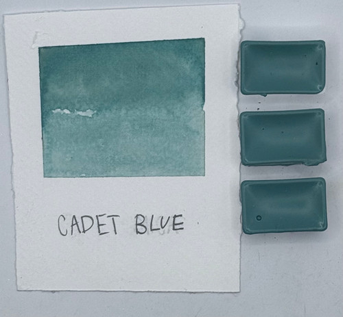 Cadet Blue Watercolor Full Pan – Handmade Dusty Blue Artist Paint ...