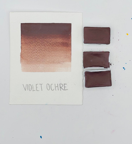 Violet Ochre Watercolor Full Pan – Handmade Mauve Earth Tone Artist ...