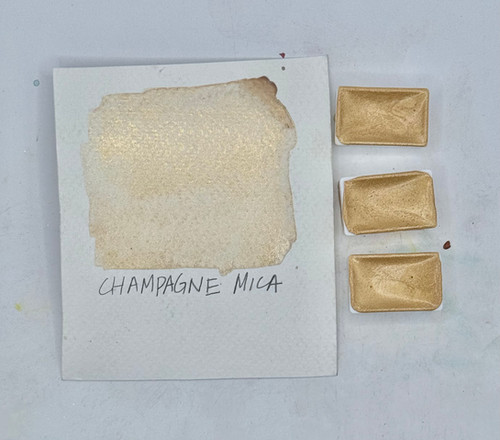 Champagne Mica Watercolor Full Pan – Handmade Soft Neutral Shimmer ...
